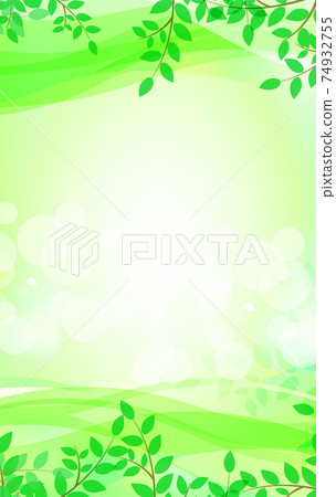 Pure background of leaves and green (vertical) - Stock Illustration ...