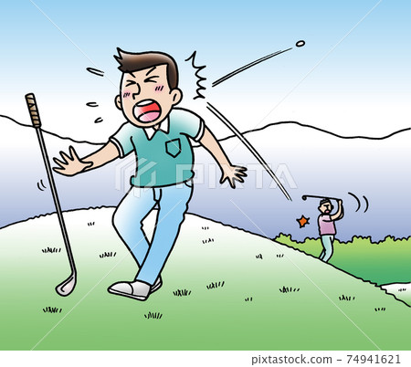 Sports accident, golf - Stock Illustration [74941621] - PIXTA