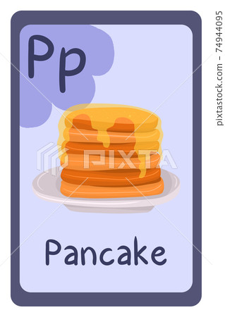 Colorful abc education flash card, Letter P -... - Stock Illustration ...