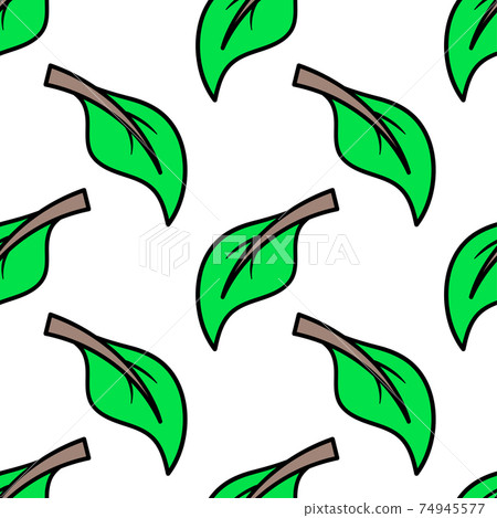 leaf seamless pattern textile print. repeat... - Stock Illustration ...