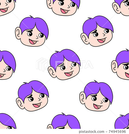 smile bad boy seamless pattern textile print.... - Stock Illustration ...