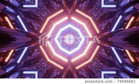 Shiny geometrical pattern with light... - Stock Illustration [74946661 ...