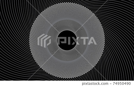 Circle with lines as optical illusion... - Stock Illustration [74950490 ...