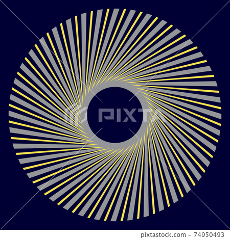 Circle with lines as optical illusion... - Stock Illustration [74950493 ...