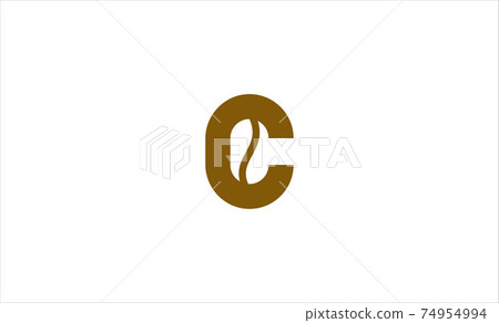 letter c coffee logo design illustration - Stock Illustration [74954994 ...