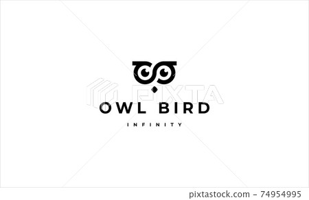 owl infinity logo icon vector design illustration - Stock Illustration ...