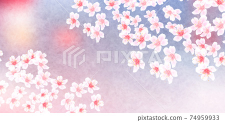 Sakura spring landscape background - Stock Illustration [74959933] - PIXTA
