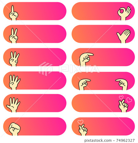 Web banners with various finger signs - Stock Illustration [74962327 ...