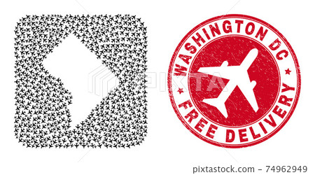 Free Delivery Watermark Stamp and Washington...-插圖素材 [74962949] - PIXTA圖庫
