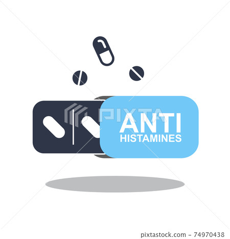 Antihistamine Pills Icon, Anti Histamine... - Stock Illustration ...