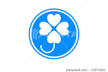 Simple vector illustration of four-leaf mark - Stock Illustration ...