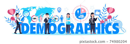Demographer concept vector for landing page.... - Stock Illustration ...
