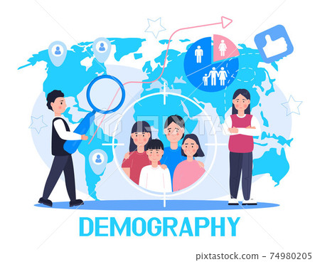 Demographer concept vector for landing page....-插圖素材 [74980205] - PIXTA圖庫
