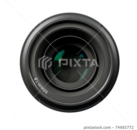 Top view of a 50mm professional optical lens... - Stock Illustration ...