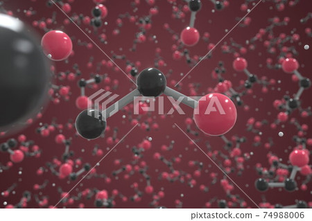 Molecule of Ethanol. Molecular model, science... - Stock Illustration ...