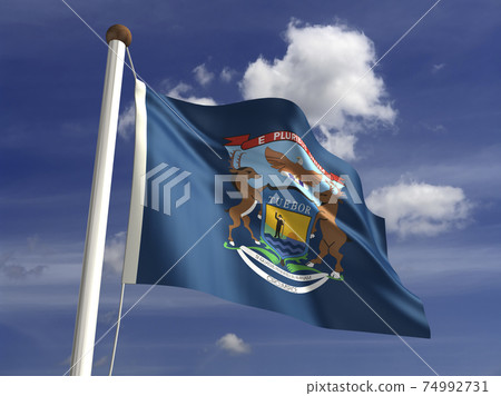 Michigan Flag - Stock Illustration [74992731] - PIXTA