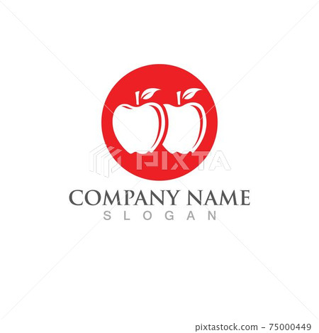 Apple red logo and symbol icon vector - Stock Illustration [75000449 ...