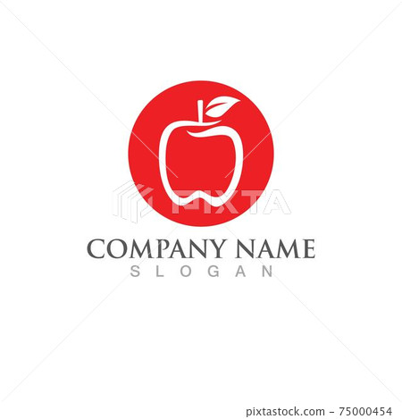 Apple red logo and symbol icon vector - Stock Illustration [75000454 ...