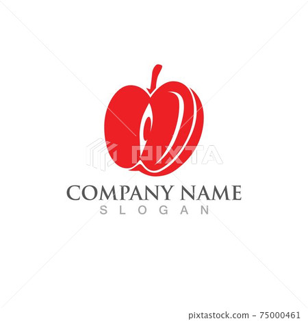 Apple red logo and symbol icon vector - Stock Illustration [75000461 ...