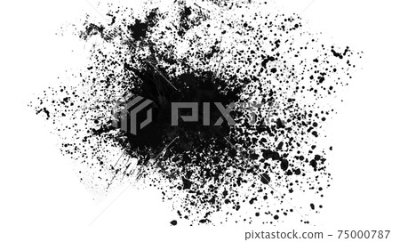 Scattered black ink graphic material - Stock Illustration [75000787 ...