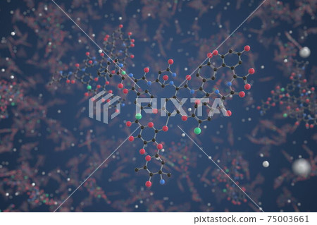 Molecule of Vancomycin. Molecular model,...-插圖素材 [75003661] - PIXTA圖庫