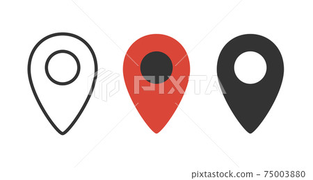 Icon set of current location on map - Stock Illustration [75003880] - PIXTA