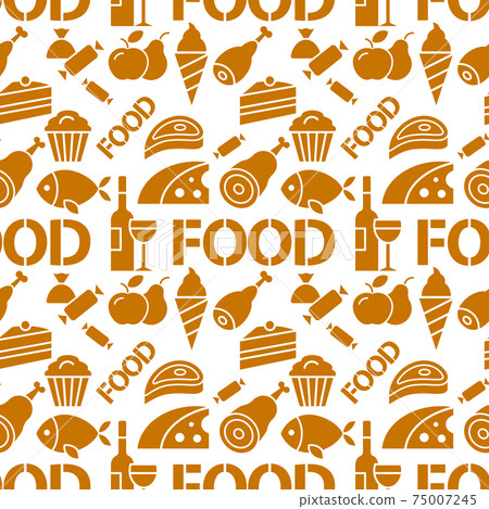 food seamless pattern - Stock Illustration [75007245] - PIXTA