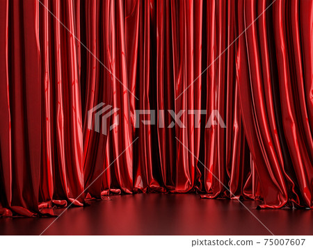 Red metallic curtain background 3d render - Stock Illustration ...