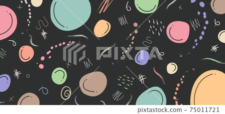 Abstract happiness line of doodle design... - Stock Illustration ...