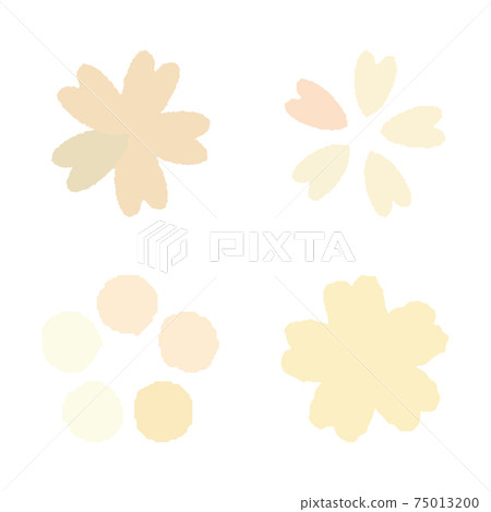Japanese style material Sakura Yellow - Stock Illustration [75013200 ...