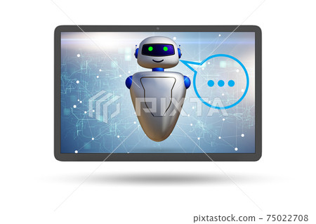 Concept of chat bot - 3d rendering - Stock Illustration [75022708] - PIXTA