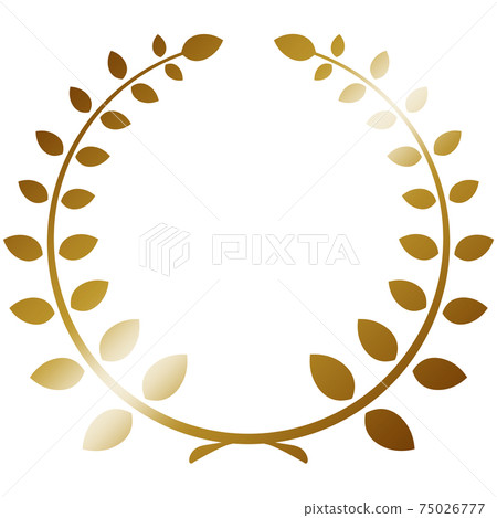 Laurel frame gold - Stock Illustration [75026777] - PIXTA