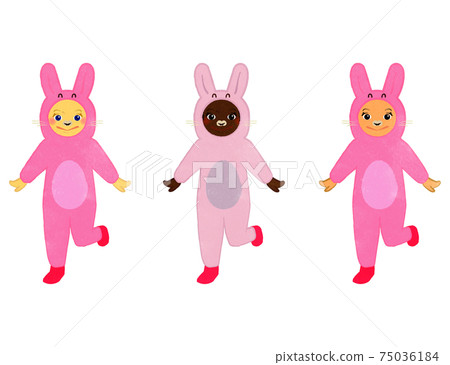 Easter / Rabbit disguise girl - Stock Illustration [75036184] - PIXTA