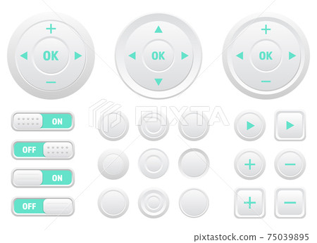 Multimedia control buttons vector design... - Stock Illustration ...