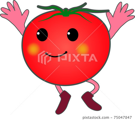 Hurray cute tomato character - Stock Illustration [75047847] - PIXTA