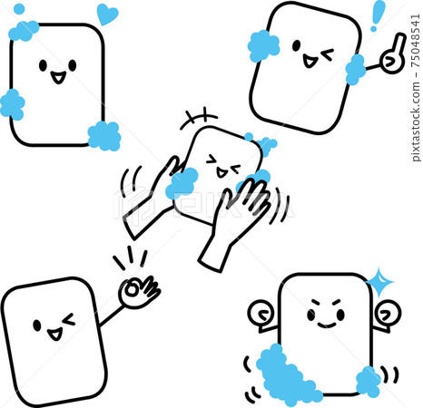 Soap character illustration pose various sets - Stock Illustration ...