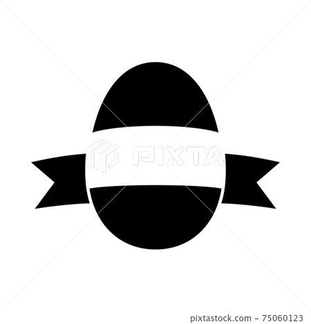 Easter Egg With Ribbon Icon - Stock Illustration [75060123] - PIXTA