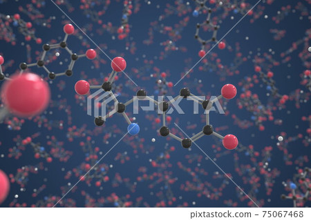 Molecule of Methyldopa. Molecular model,... - Stock Illustration ...