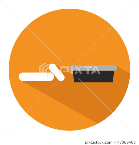 Icon of chalks and eraser or board rubber in...-插圖素材 [75069408] - PIXTA圖庫