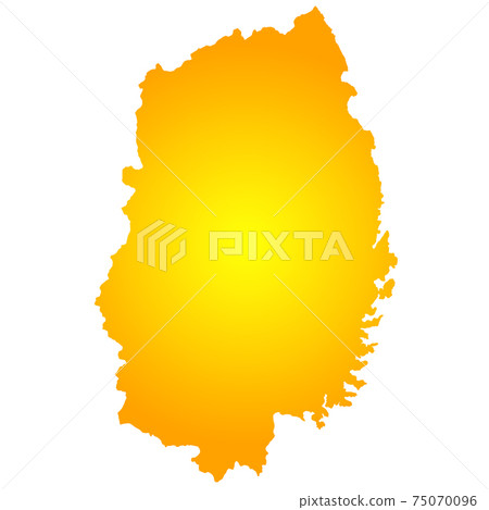 Iwate Prefecture Map - Stock Illustration [75070096] - PIXTA