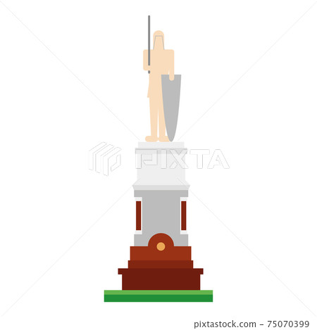 Cute cartoon vector illustration of a statue - Stock Illustration ...