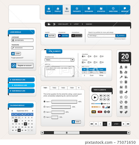 Web Design Website Element Template Button. - Stock Illustration ...
