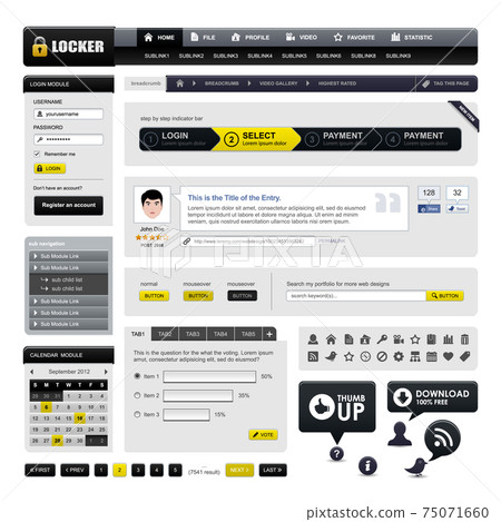 Web Design Website Element Template Button. - Stock Illustration ...