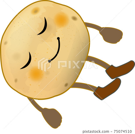 Sleeping cute potato character - Stock Illustration [75074510] - PIXTA