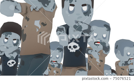 Zombie approaching horde pop transparent... - Stock Illustration ...