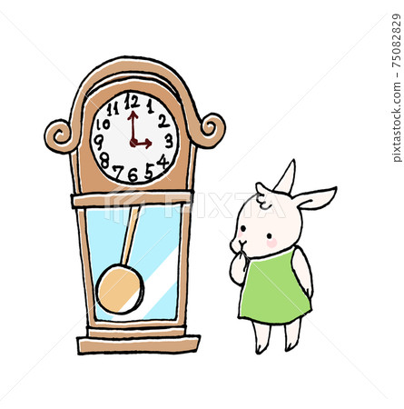 Illustration of a goat and a clock 1 - Stock Illustration [75082829 ...