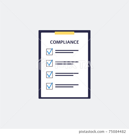 Regulatory compliance checklist rules, standard... - Stock Illustration ...