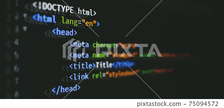 front-end web developing banner - Stock Illustration [75094572] - PIXTA