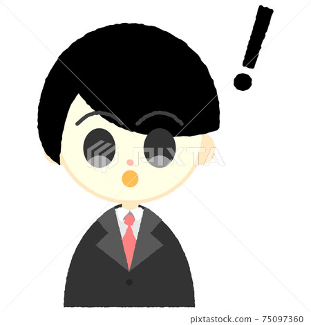 Illustration of a male employee in a surprised... - Stock Illustration ...