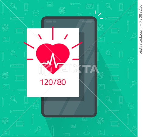 Monitoring or check heart beat rate test and... - Stock Illustration ...